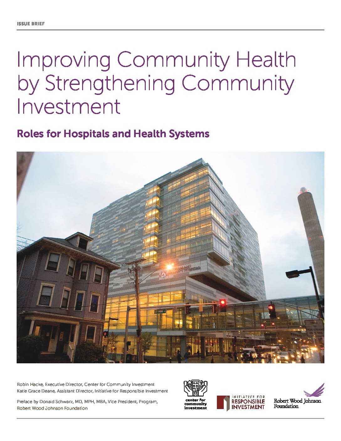 Improving Community Health by Strengthening Community Investment: Roles ...